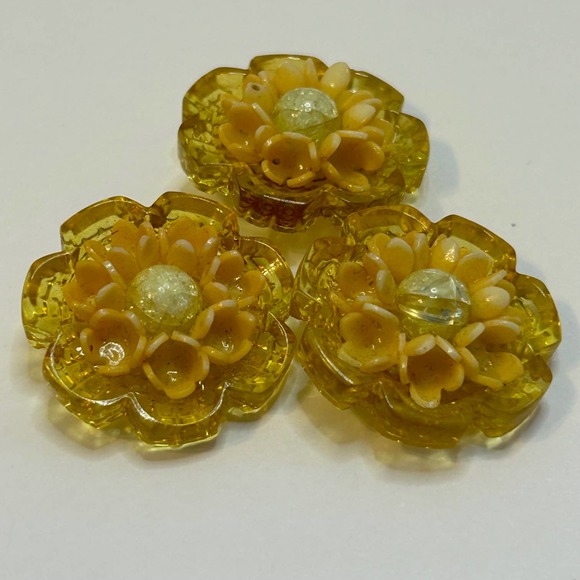 Unbranded | Office | Vintage Celluloid Bakelite Catalin Gold Flower ...